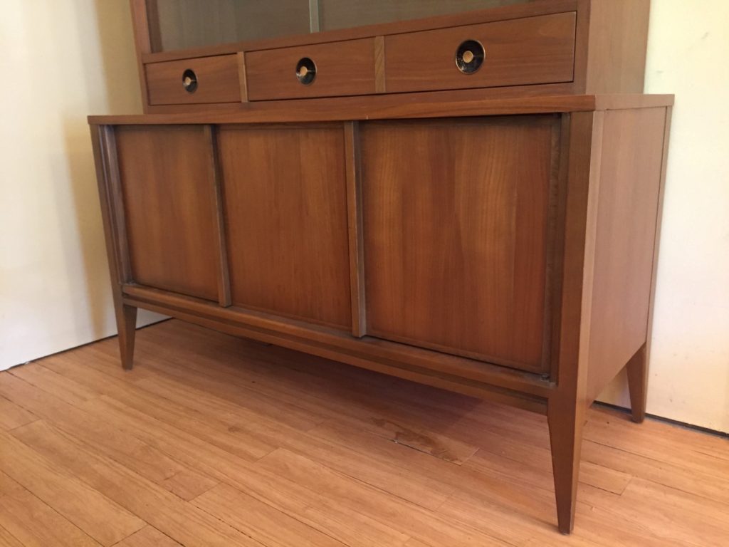 Mid Century Modern Walnut China Cabinet by Basic Witz - EPOCH