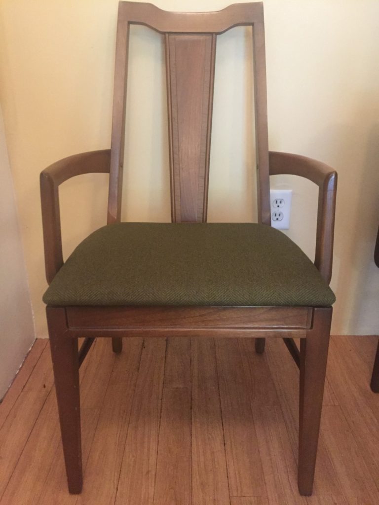 Mid Century Modern Dining Chair Set With Contrasting Veneer by Basic ...