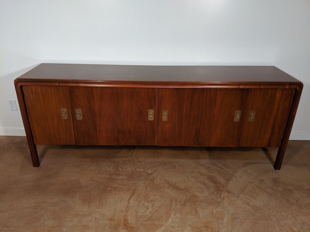 Extra Long Mid Century Modern Walnut Credenza by Craftmaster Furniture ...