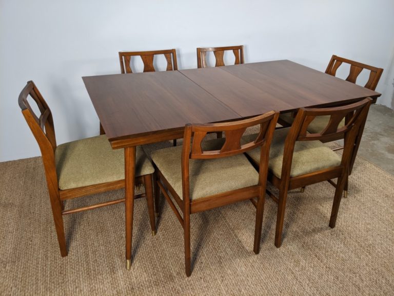 Danish Modern Dining Set, One Leaf, Six Chairs - EPOCH