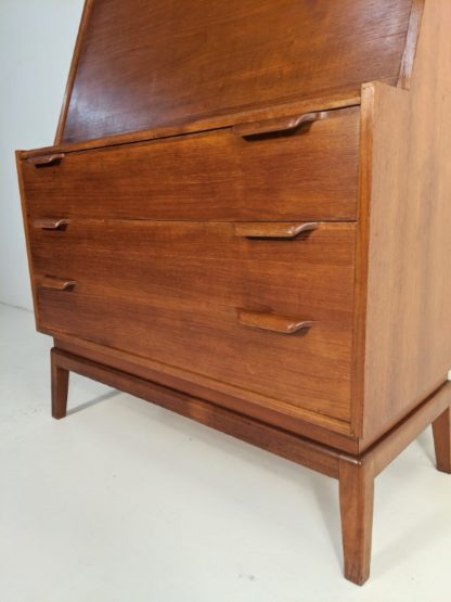 Danish Mid Century Modern Teak Drop Front Secretary - EPOCH