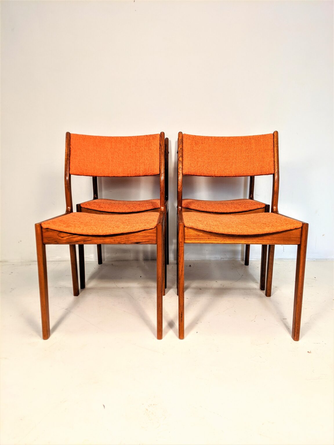 Danish Modern Teak Dining Chairs by D-Scan Furniture, Reupholstered - EPOCH