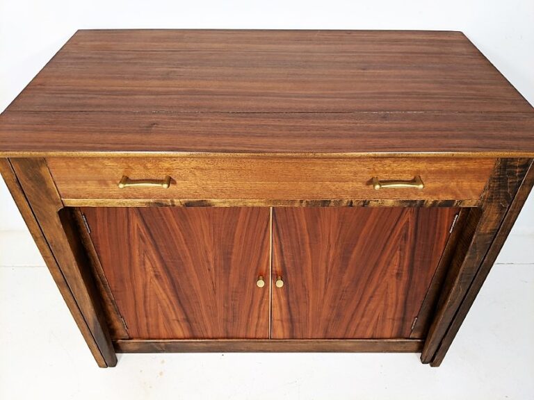 Mid Century Modern Walnut Dining Table, Extendomatic by Saginaw ...