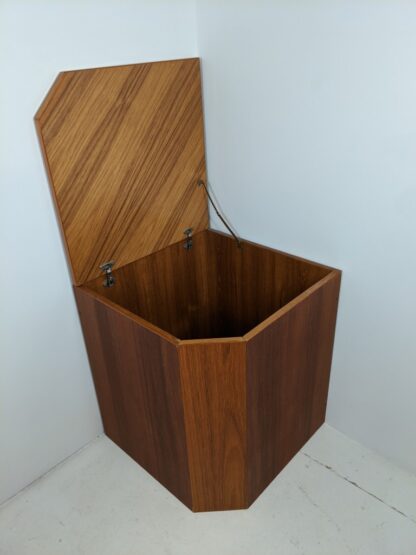 Danish Modern Teak Corner Storage Box - EPOCH