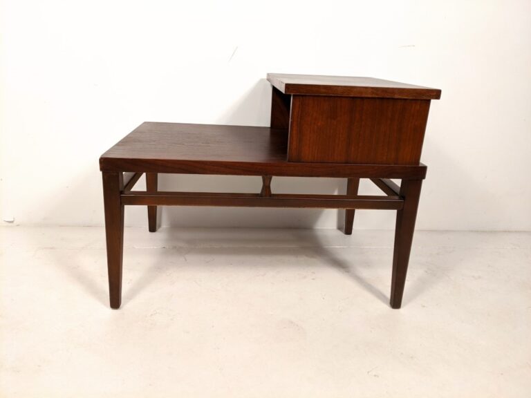 Mid Century Walnut Step Table, Circa 1960 by Lane of Altavista, Va - EPOCH