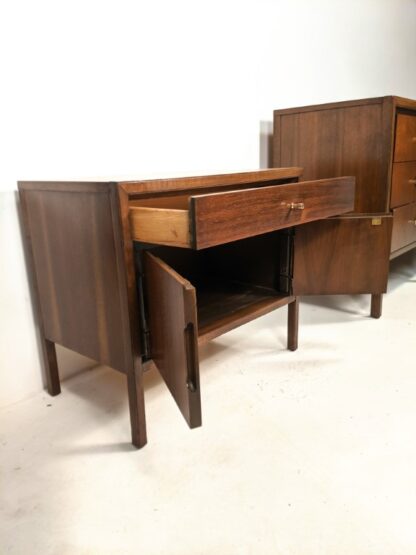 Three Piece Mid Century Modern Walnut Bedroom Set by Basic Witz - EPOCH