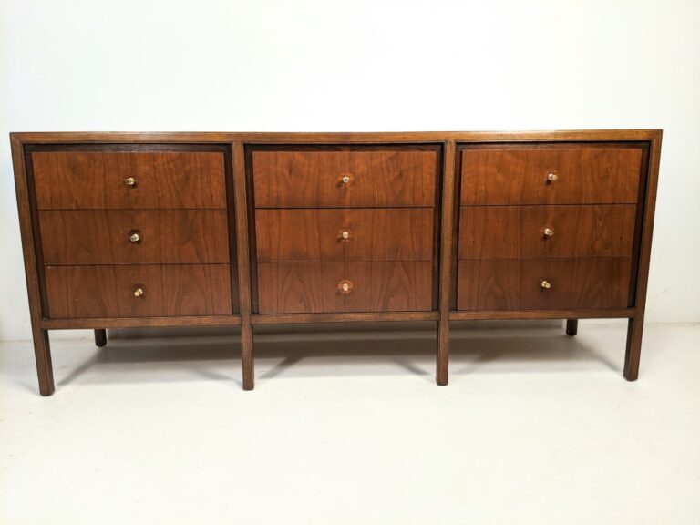 Three Piece Mid Century Modern Walnut Bedroom Set by Basic Witz - EPOCH