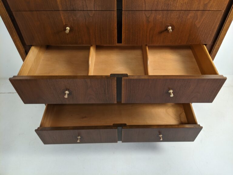 Three Piece Mid Century Modern Walnut Bedroom Set by Basic Witz - EPOCH