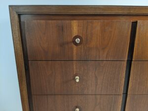 Three Piece Mid Century Modern Walnut Bedroom Set by Basic Witz - EPOCH