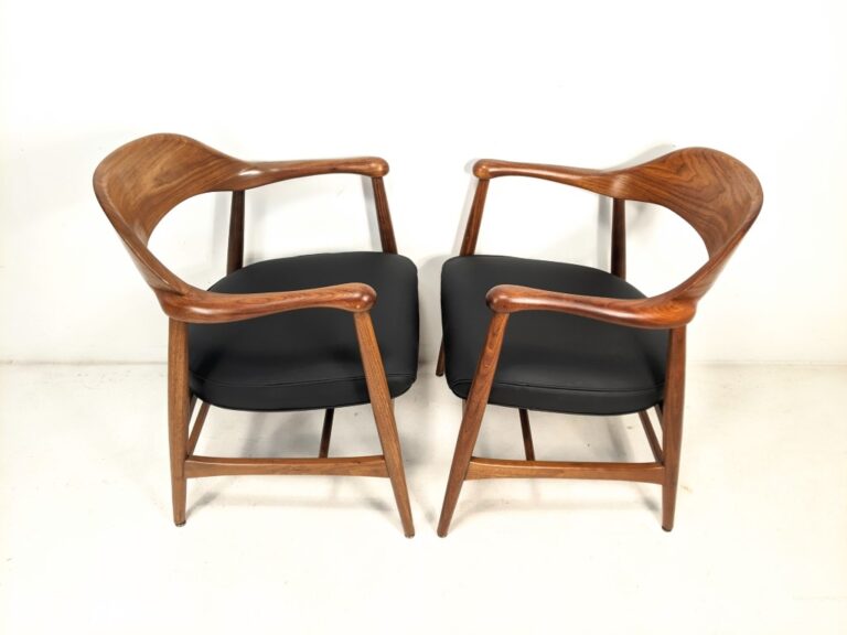 Vintage Mid Century Modern Walnut Armchairs, Johnson Chair Co. - EPOCH