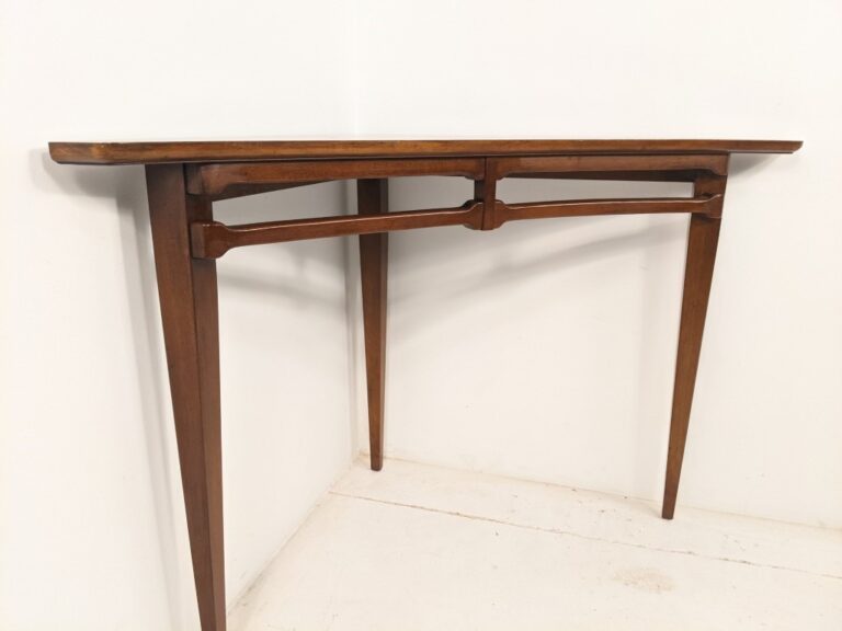 Walnut MCM Triangular Corner Table - EPOCH