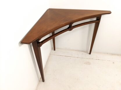 Walnut MCM Triangular Corner Table - EPOCH