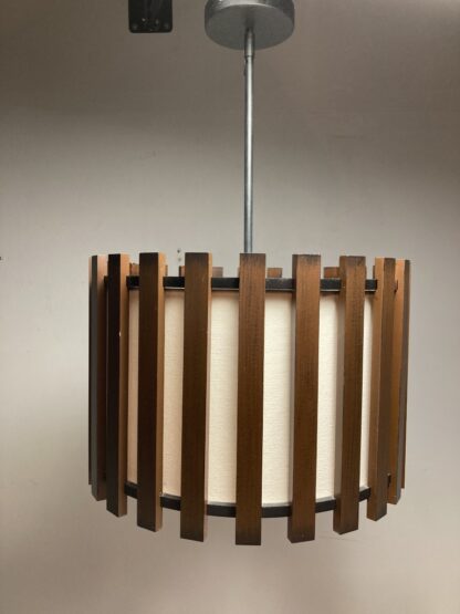 Modern Barrel Wood Slat Pendant Light - EPOCH
