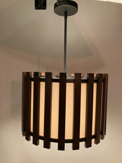 Modern Barrel Wood Slat Pendant Light - EPOCH