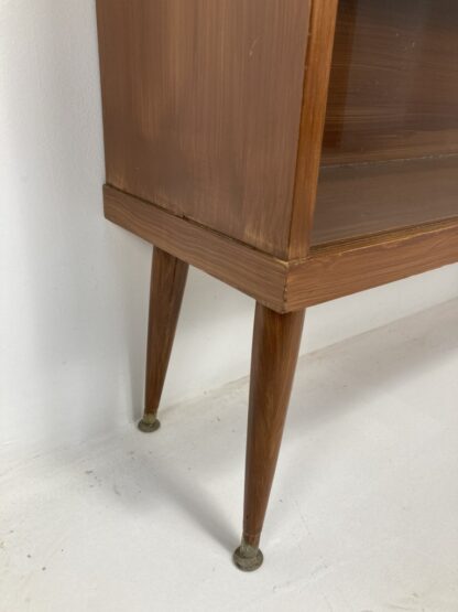 Petite Sliding Glass Walnut Display Cabinet - EPOCH