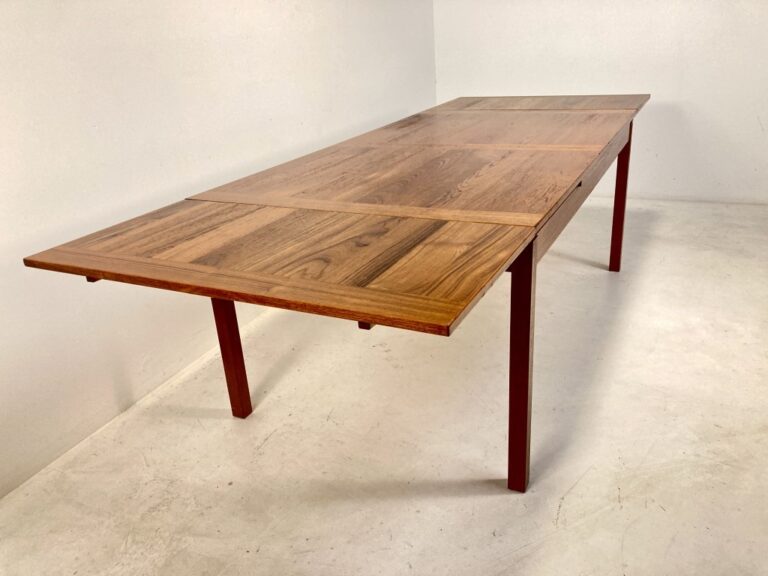 Danish Modern Teak Extensible, Expandable, Refectory Dining Table ...