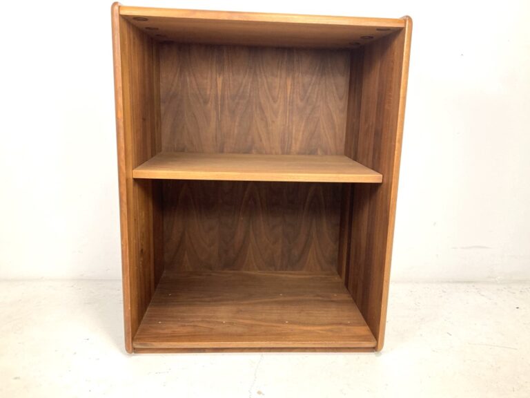 Hand Crafted Walnut Bookcase or Record Album Storage Cabinet - EPOCH