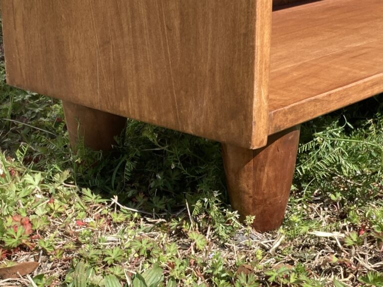 Solid Maple Mid Century Bookcase, Tapered Legs - EPOCH