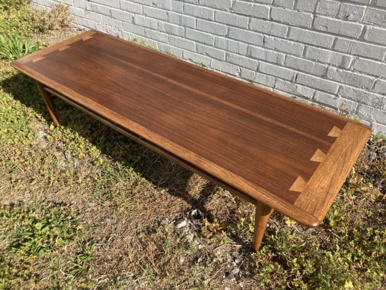 Mid Century Modern Lane Acclaim Walnut Coffee Table, Exposed Dovetails ...