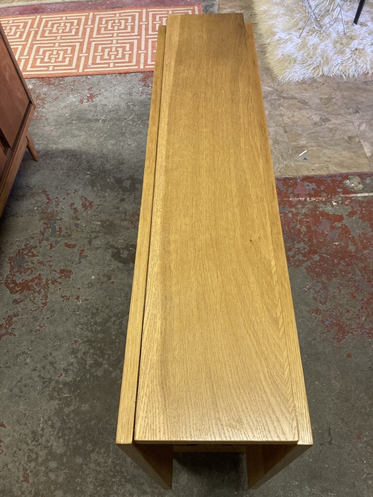 Vintage, MCM, Gateleg Console Oak Dining Table - EPOCH